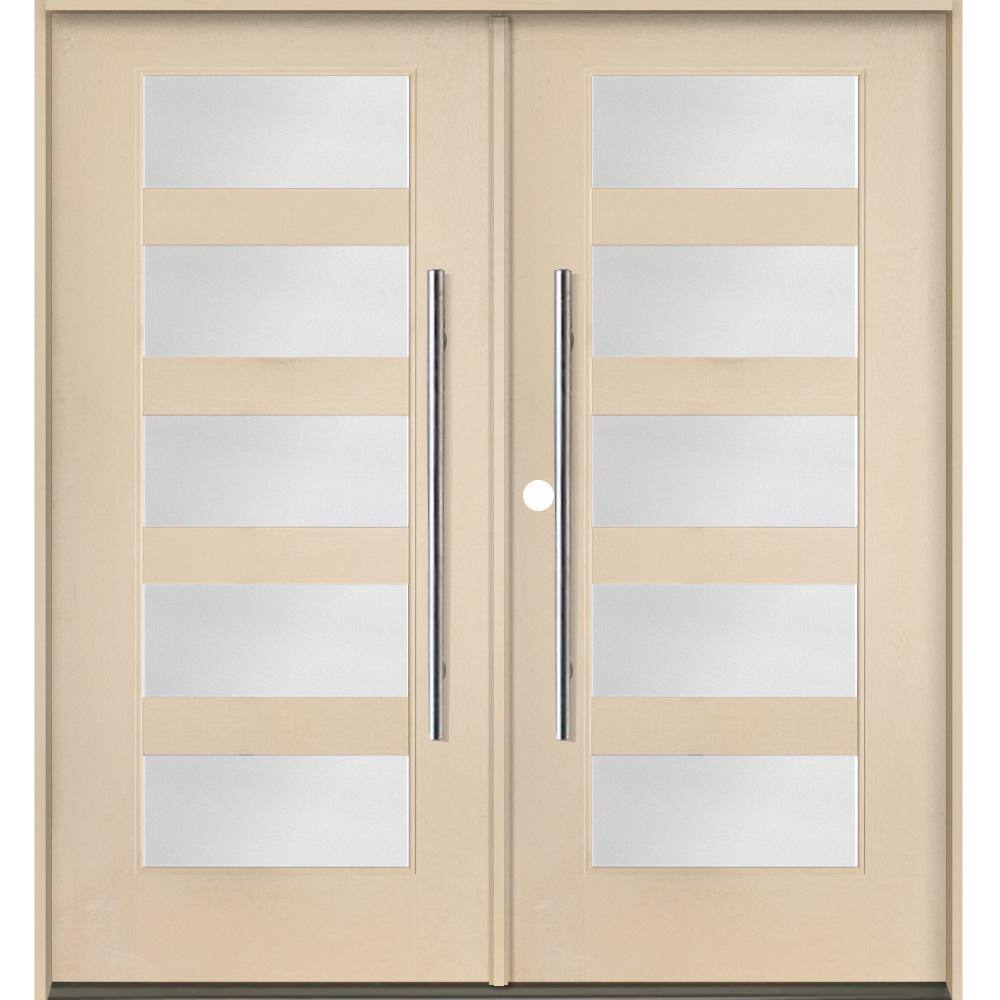 Krosswood Doors Modern Faux Pivot 72 in. x 79 in. Right-Active/Inswing ...