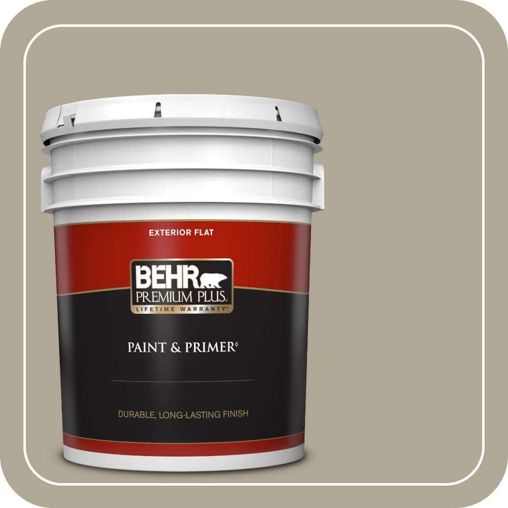 BEHR PREMIUM PLUS 5 gal. #780D-5 Spartan Stone Flat Exterior Paint ...