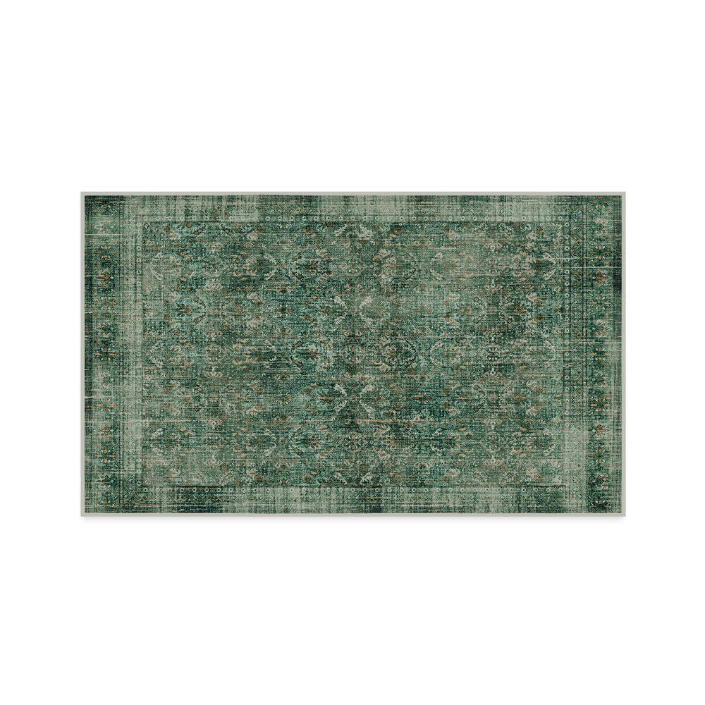 Ruggable Machine Washable Rug with Standard Pad-Frances Jade Green 3x5 ...