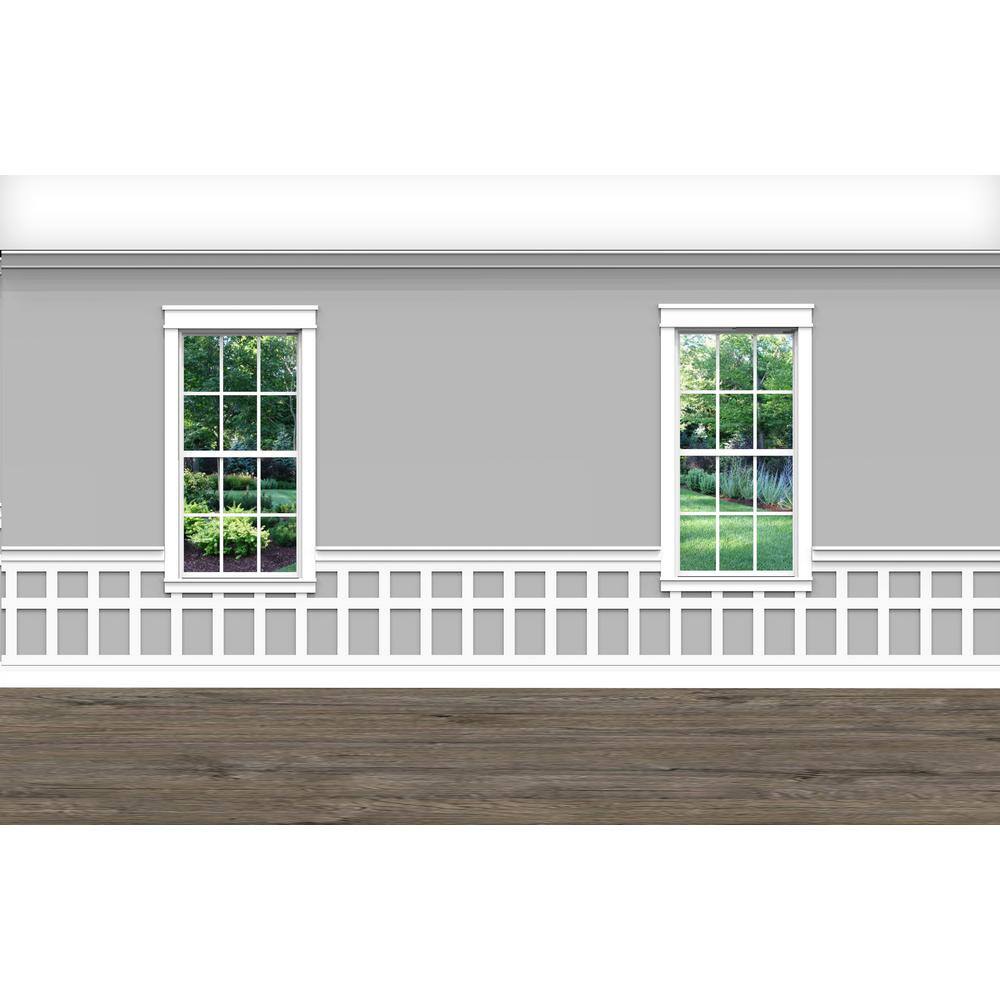 Ornamental Mouldings WAINSCOTKIT016-32WHW . 75 in. D x 32 in. W x 92 in ...