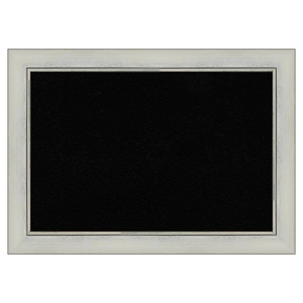 Amanti Art Flair Silver Patina Framed Black Corkboard 28 in. x 20 in ...