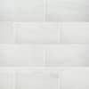 MSI Alexandra White 12 in. x 24 in. Matte Porcelain Marble Look Floor ...