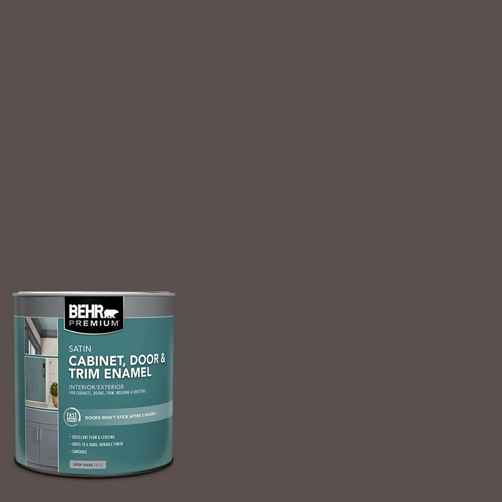 BEHR PREMIUM 1 qt. #ECC-41-2 Willow Wood Satin Enamel Interior/Exterior ...