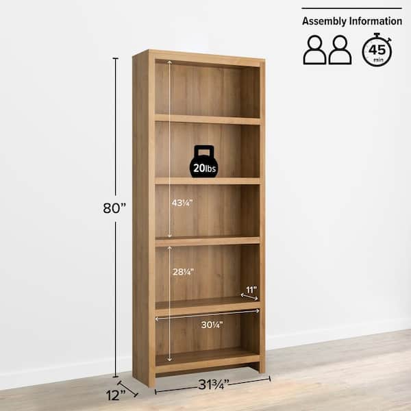Tall oak bookshelf store