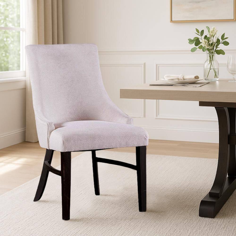 Benjara Luke Black Fabric with Rubber Pads Dining Armchair Set of 2 ...