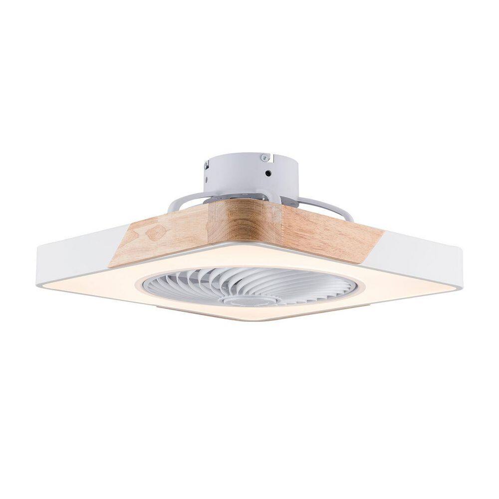 OUKANING 22 in. Modern Integrated LED Indoor Square White Flush Mount ...