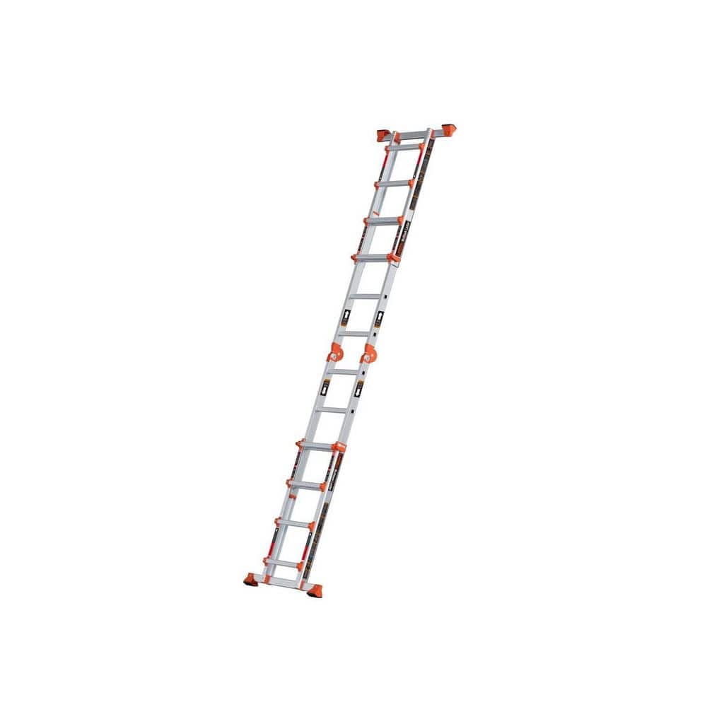 KIWDZFU A Frame 4 Step Ladder Extension Reach 14 ft. Aluminum Multi ...