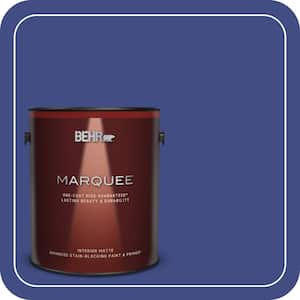 BEHR MARQUEE 1 gal. #MQ5-48 Boudoir Blue One-Coat Hide Satin Enamel ...