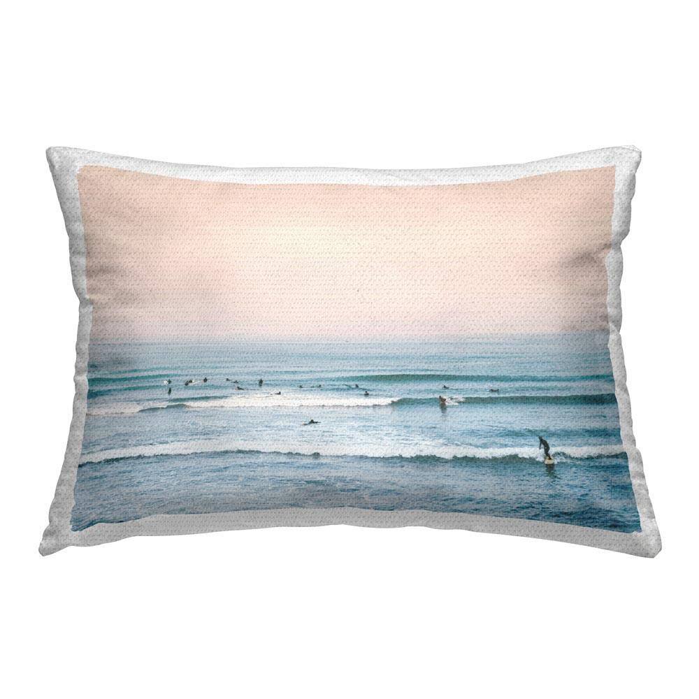Stupell Industries Pastel Surfing Scene Outdoor Printed Throw Pillow by ...