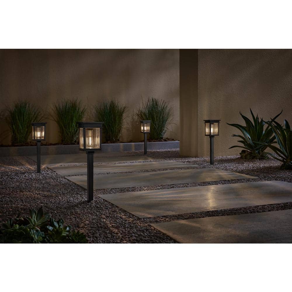 Reviews for Hampton Bay Lauder 20-40 Lumen Black LED Outdoor Solar Path ...