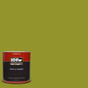 BEHR PREMIUM PLUS 1 qt. #P350-7 Lazy Lizard Satin Enamel Exterior Paint ...