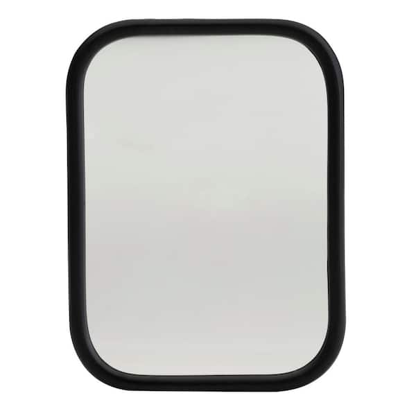 Rolled-Rim Mirror with Ball Swivel - Black 12072 - The Home Depot