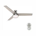 Hunter Reveille 60 in. LED Indoor Noble Bronze Ceiling Fan with Light ...