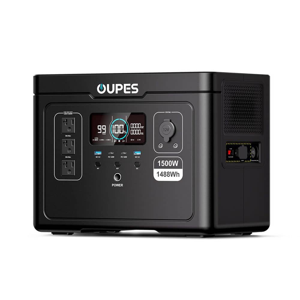 OUPES 1500-Watt (3600W Surge) Push Button Start Exodus 1500 Battery ...