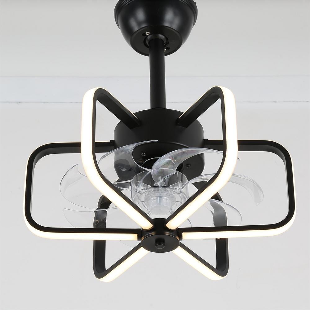 Oaks Aura Daybell 18 in. Indoor Black Spacecraft-Inspired Smart Ceiling ...