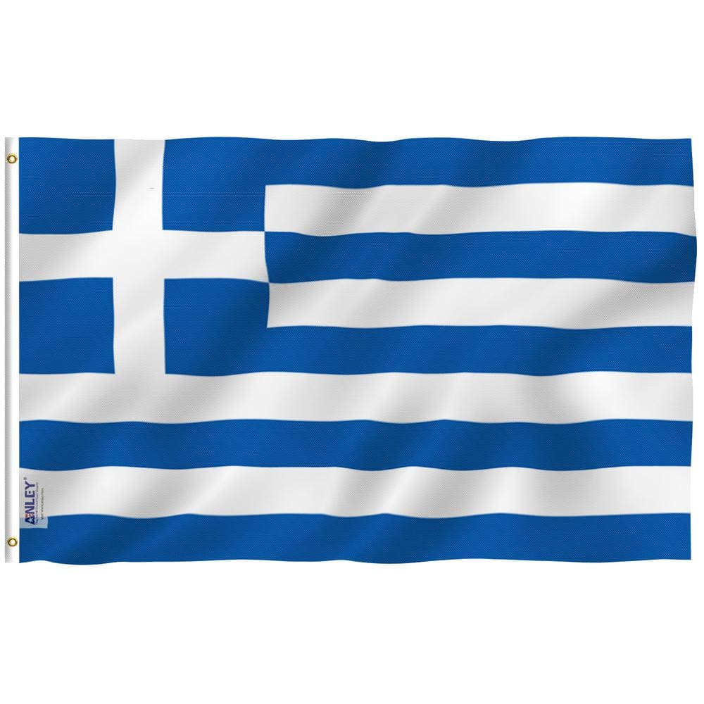 ANLEY Fly Breeze 3 ft. x 5 ft. Polyester Greece Flag 2-Sided Flags ...