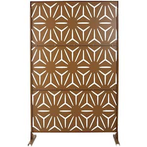 Zeus & Ruta 5.6 ft. Dark Brown Wood Folding Privacy Screen Room ...