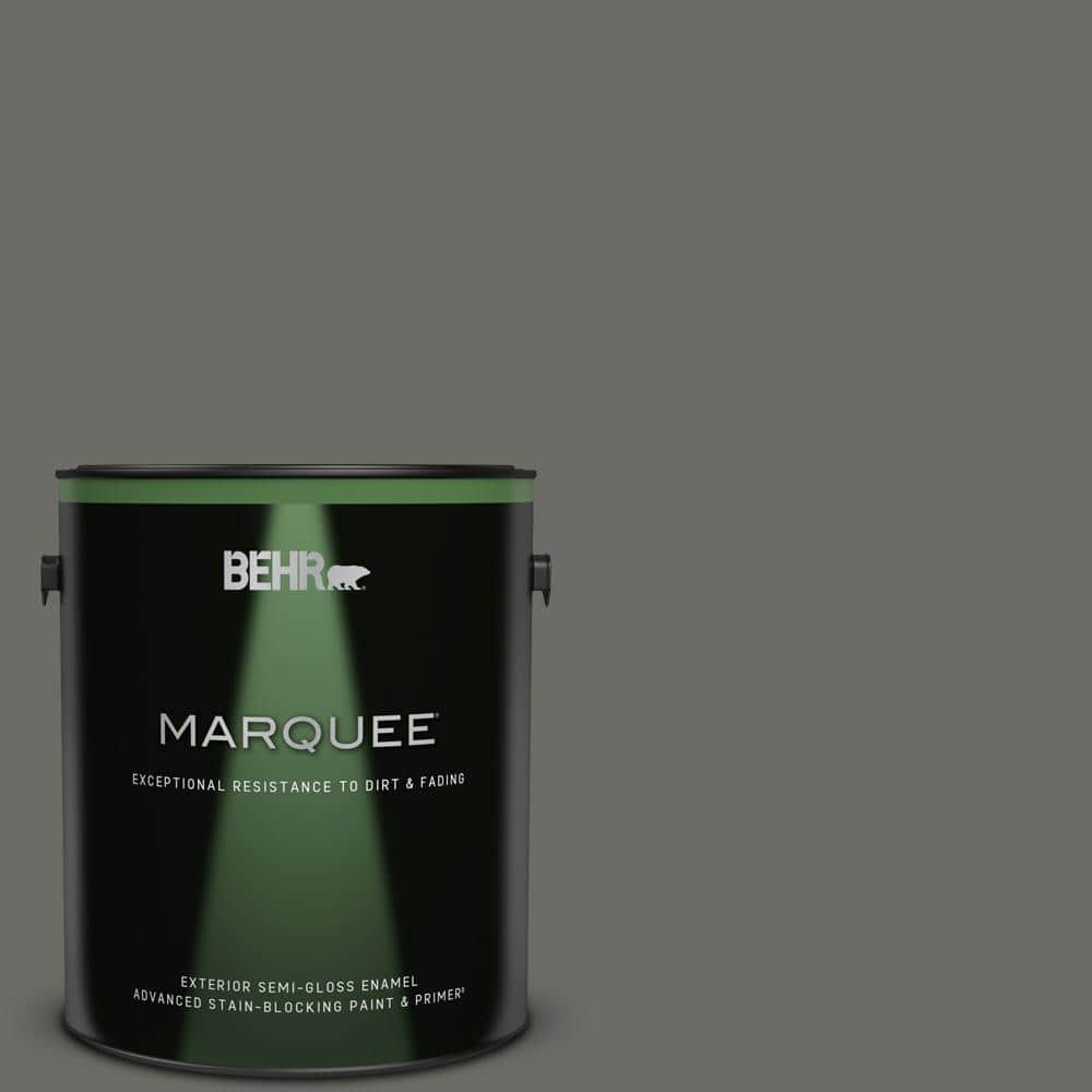 BEHR MARQUEE 1 gal. #PPU18-18 Mined Coal Semi-Gloss Enamel Exterior ...