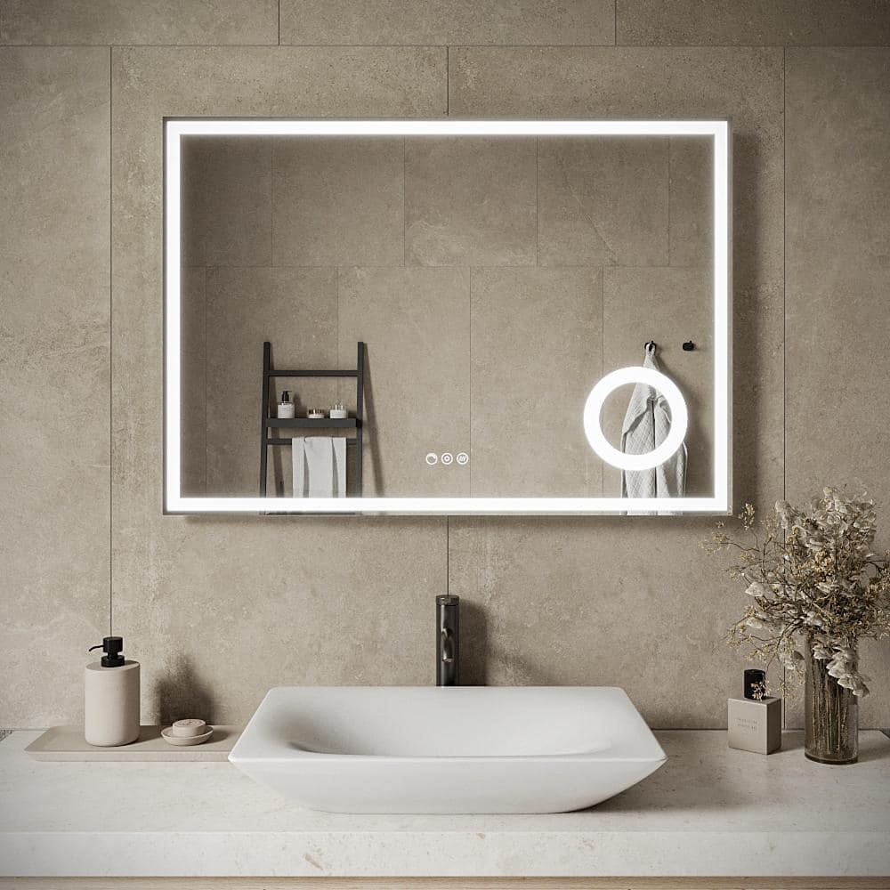 Streamline 40 in. W x 28" H Rectangular Frameless LED Light Anti-Fog ...