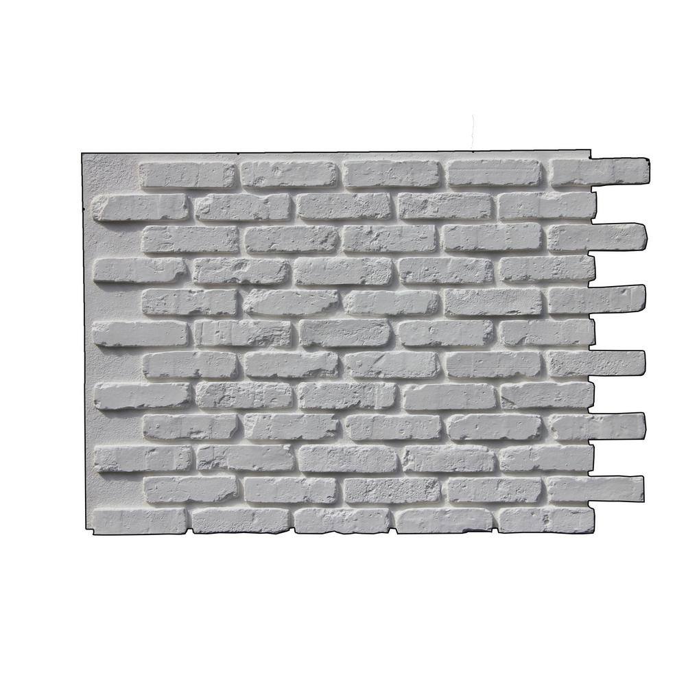 TRITAN BP Faux Rustic Brick 47 in. x 32 in. Class A Fire Rated ...