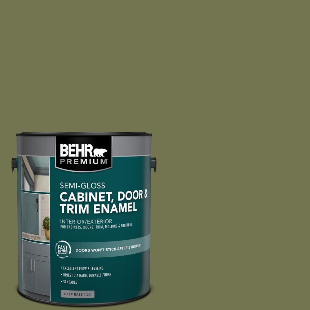 BEHR PREMIUM 1 gal. #S360-6 Secret Meadow Semi-Gloss Enamel Interior ...