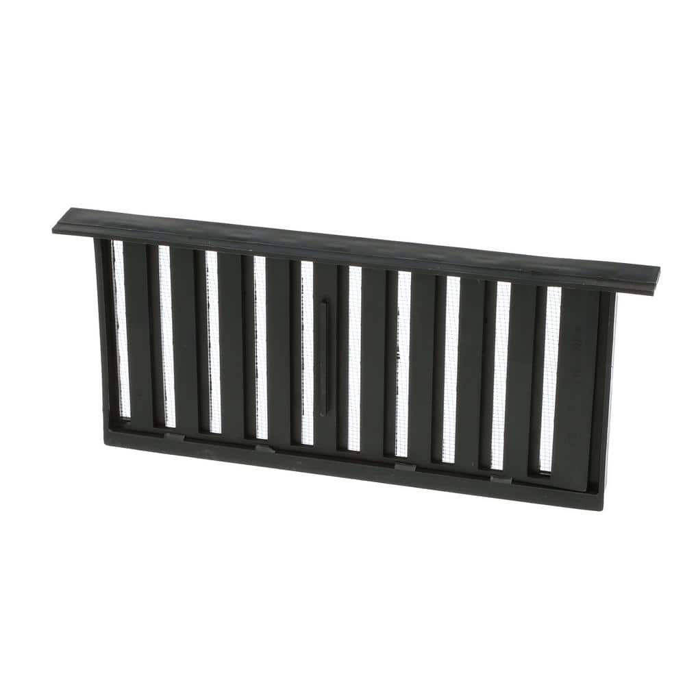 Air Vent 16 in. x 8 in. Black Plastic Manual Sliding Crawl Space Vent ...