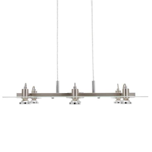 EGLO Focus 6-Light Matte Nickel Hanging Chandelier 20124A - The Home Depot