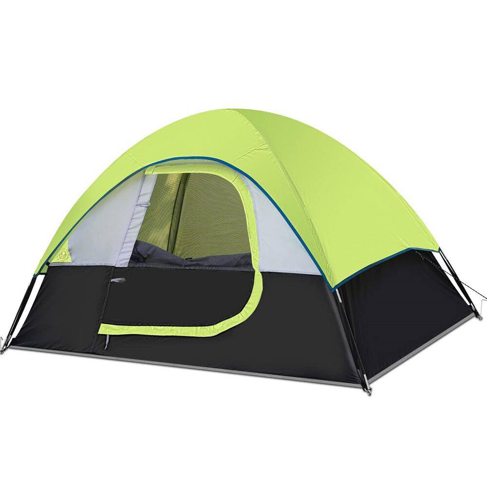 MOEPISY Camping Tent 7 ft. x 5 ft. Fluorescent Green 2 Person 0B4C183YZ ...