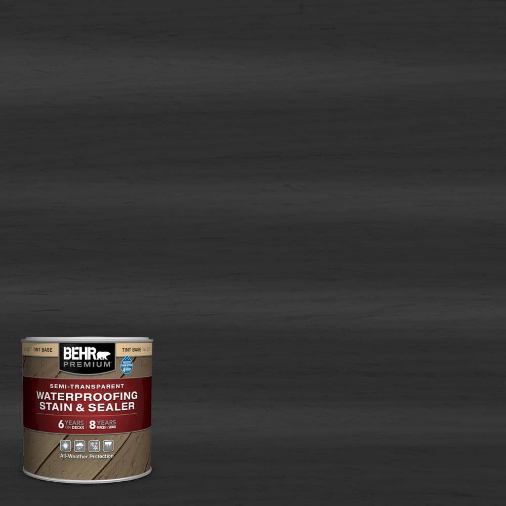 BEHR PREMIUM 8 oz. #ST-102 Slate Semi-Transparent Waterproofing ...