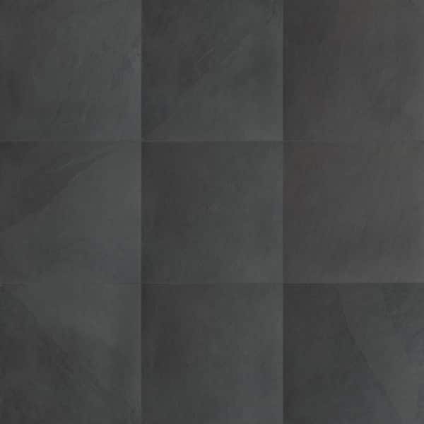 MSI Montauk Black 16 in. x 16 in. Gauged Slate Floor and Wall Tile (8.9 ...
