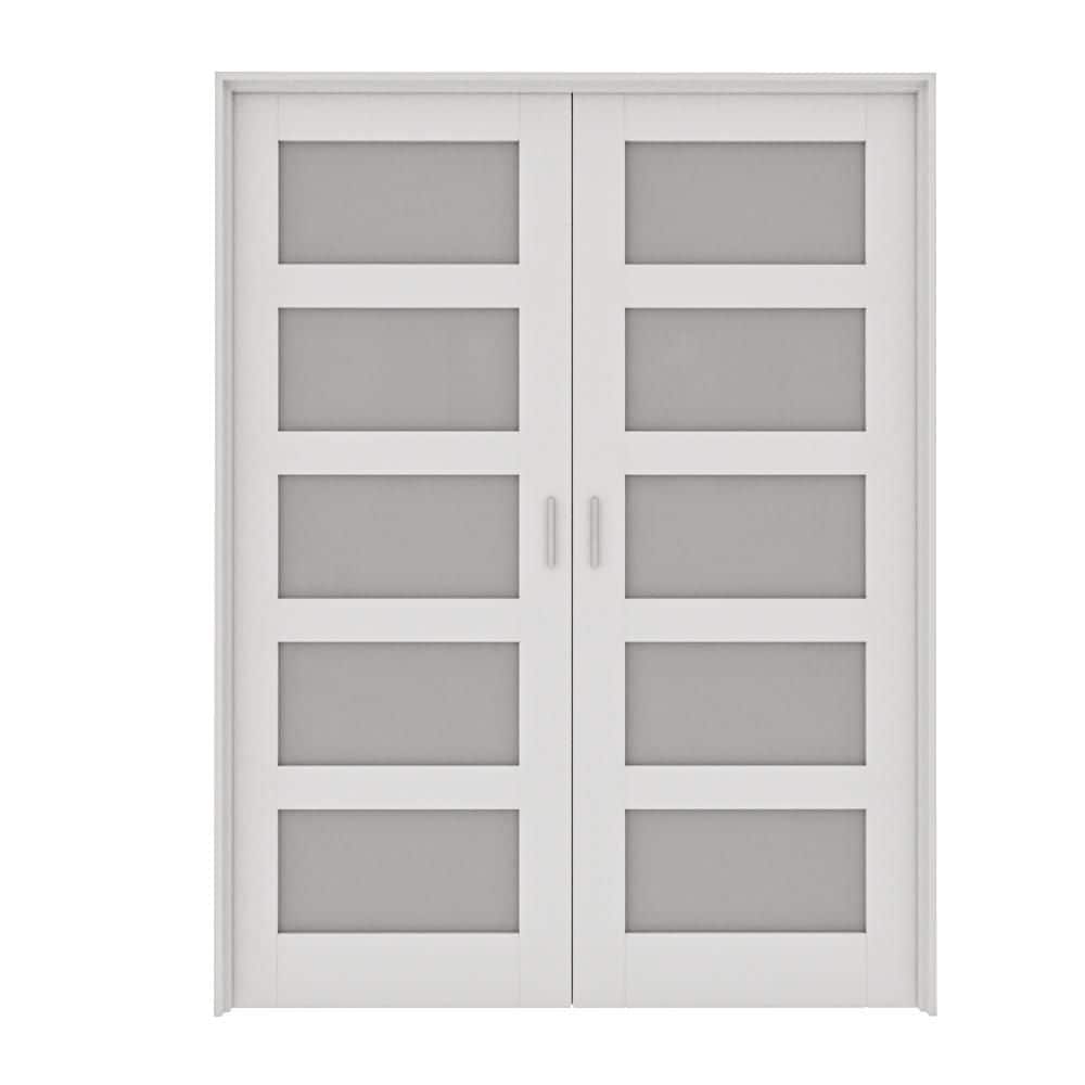 Reviews for ARK DESIGN 72 in. x 96 in. 5-Lite Universal Frosted Glass ...