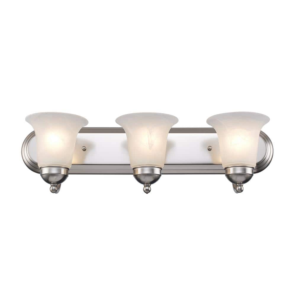 Bel Air Lighting Cabernet Collection 24 in. 3-Light Brushed Nickel ...