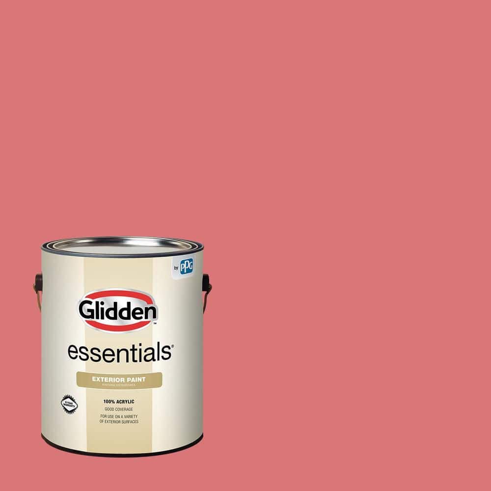 Glidden Essentials 1 gal. PPG1187-5 Red Cedar Satin Exterior Paint ...