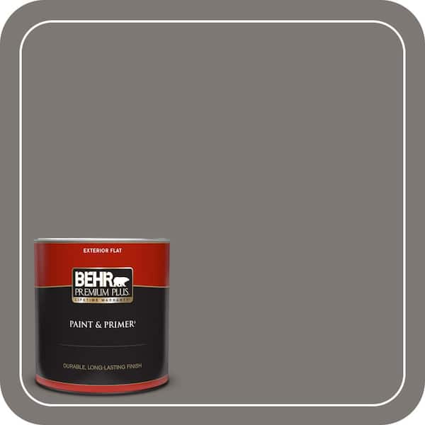 BEHR PREMIUM PLUS 1 qt. #790F-5 Amazon Stone Flat Exterior Paint ...
