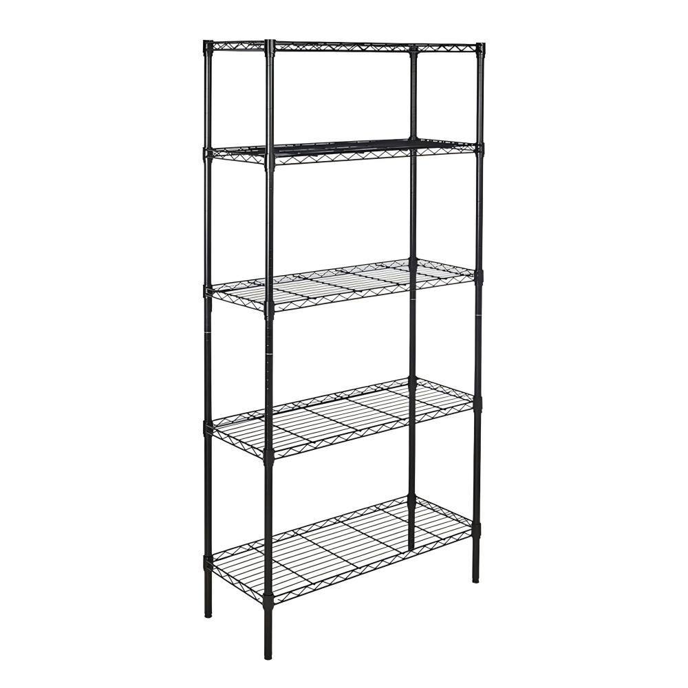 Huluwat 5 Tiers Metal Adjustable Household Shelving Unit, Wire Storage ...
