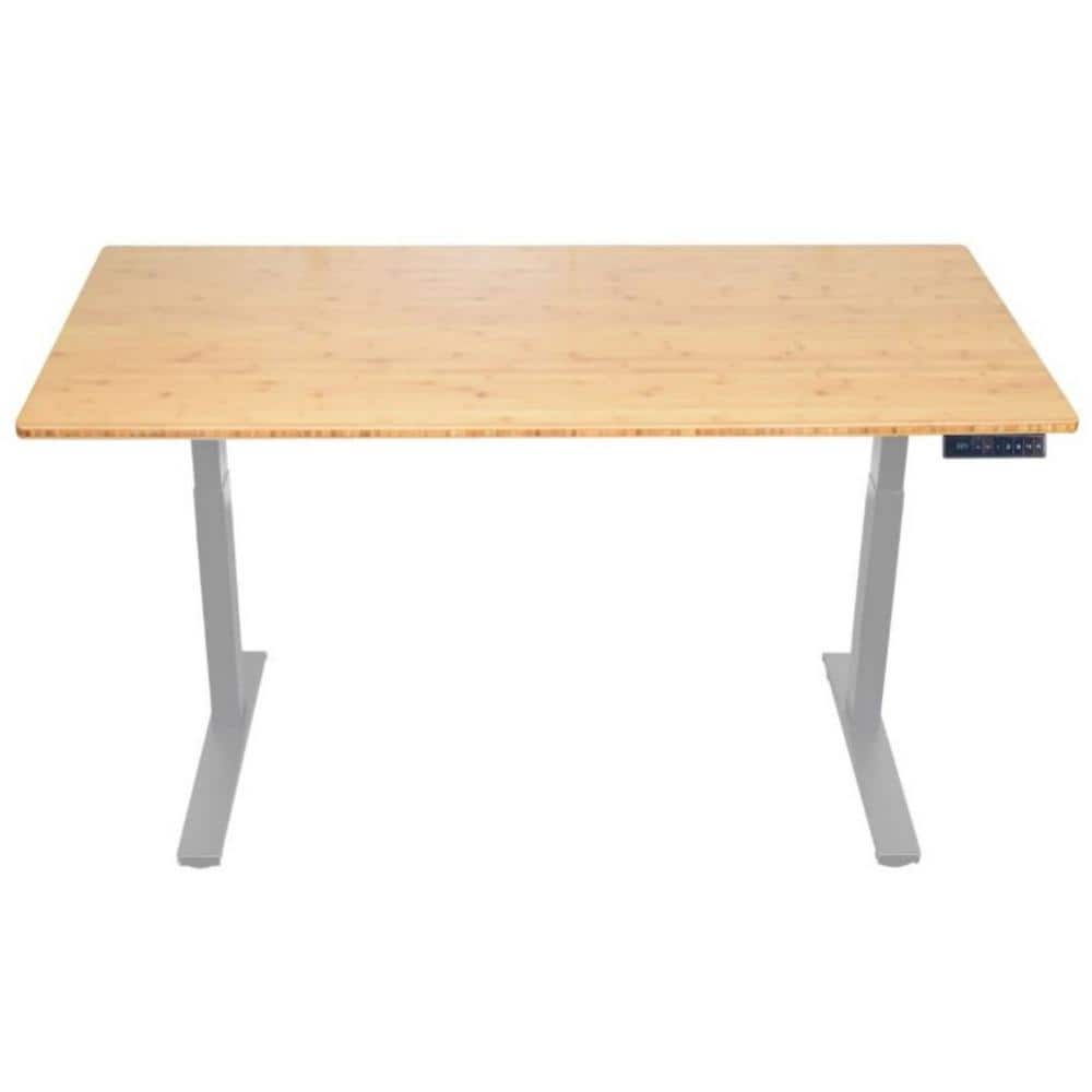 HomeRoots Amelia 30 in. Rectangular Brown Bamboo Computer Desk with ...