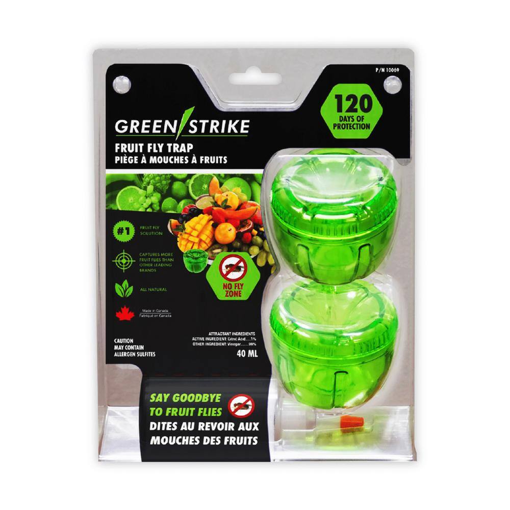GREENSTRIKE Reusable Fruit Fly Trap 2 Traps/Pack (2-Pack) 210069 - The ...