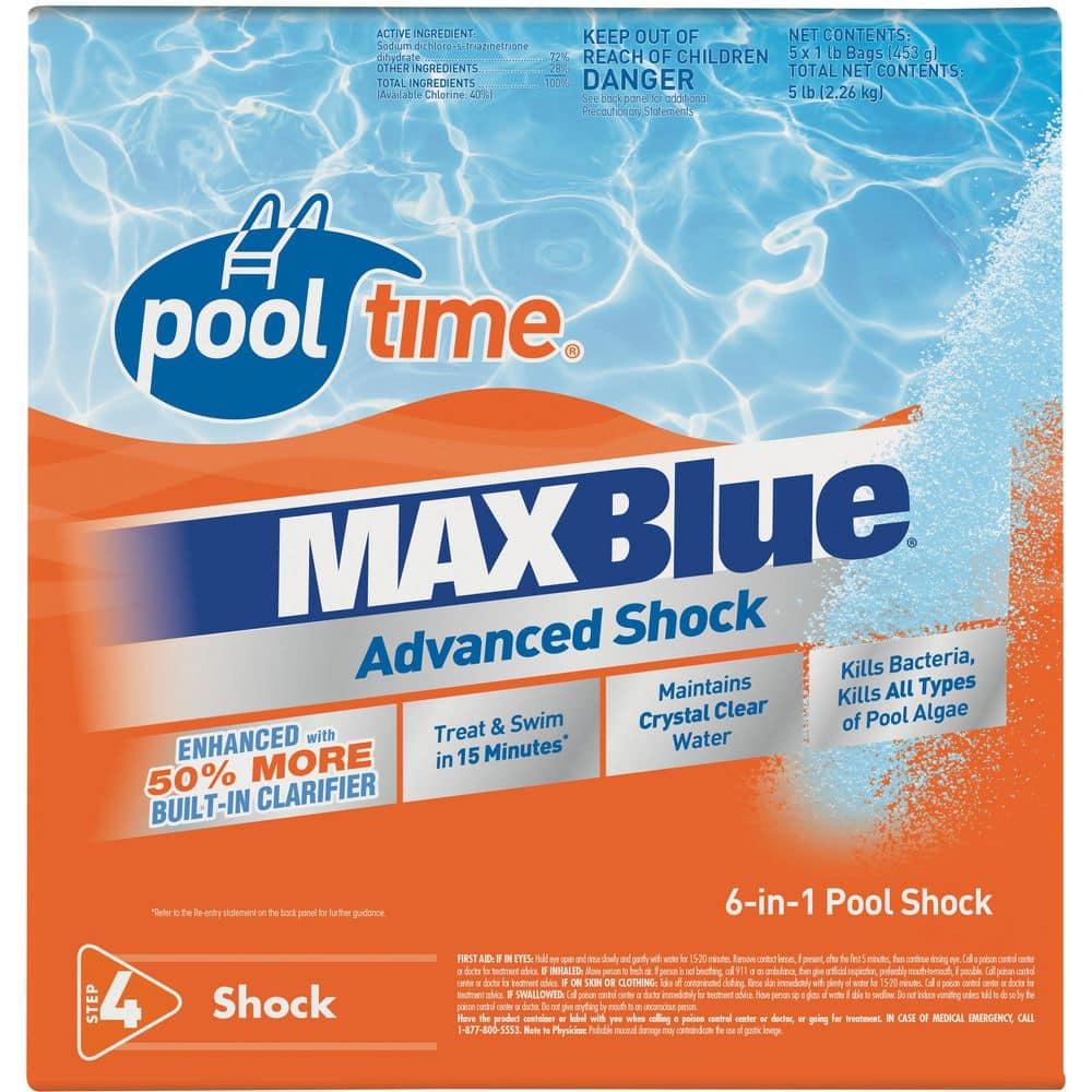 Pool Time Maxblue Advanced 5 lb. Pool Shock (1 lb. 5-Pack) 31005PTM ...