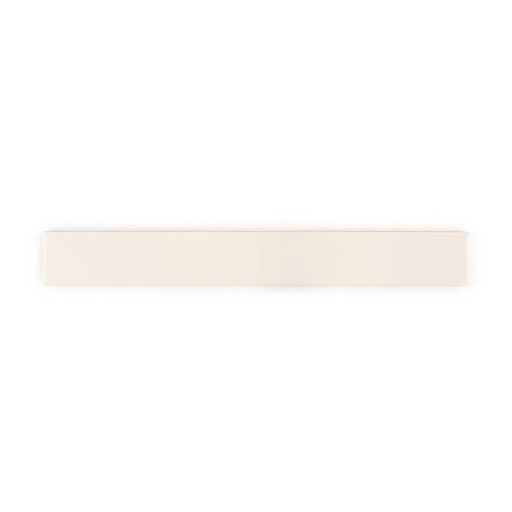 Jeffrey Court Rail Cream 2 in. x 16 in. Subway Glossy Ceramic Wall Tile ...