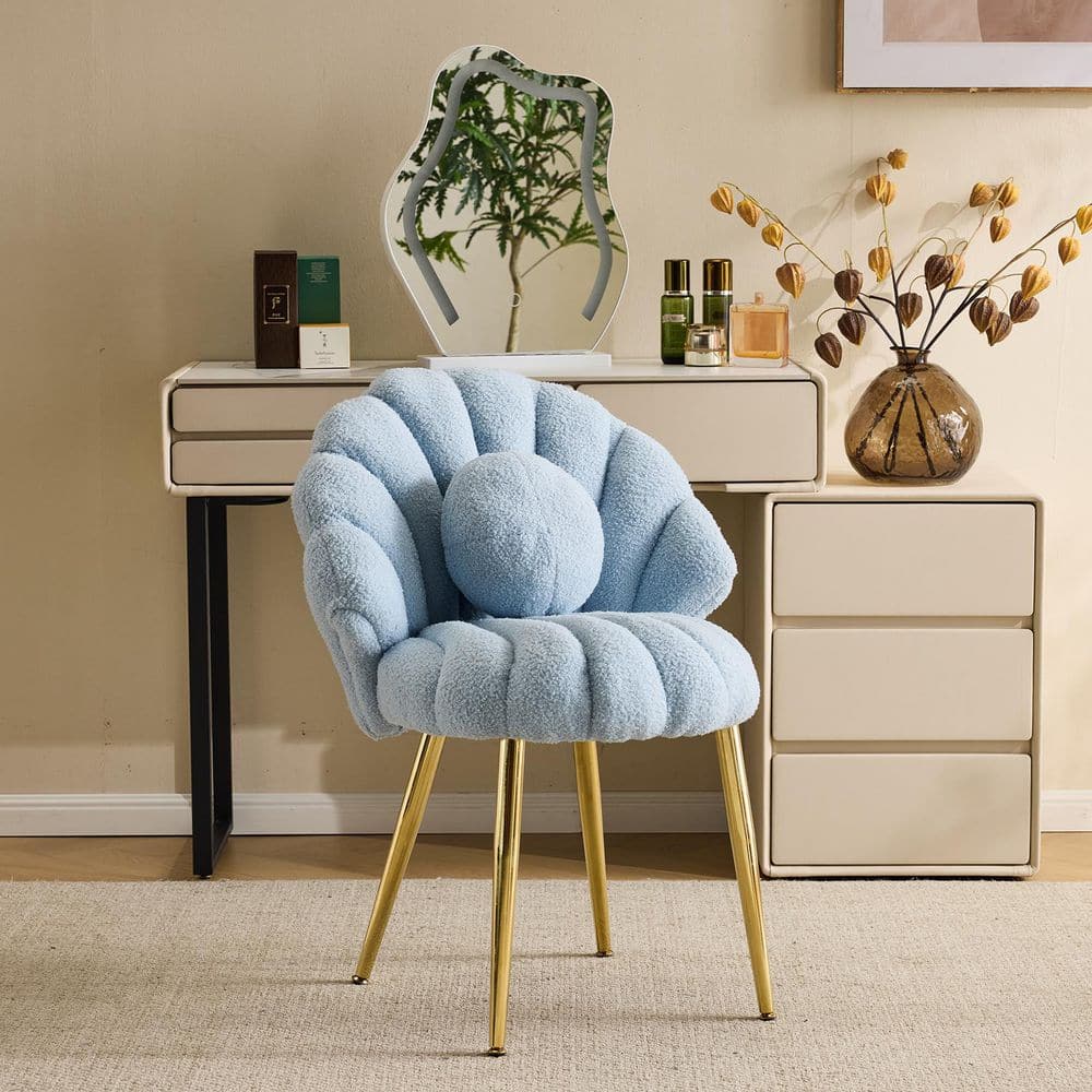 Karl home Blue Makeup Vanity Seats K1G98001177 - The Home Depot