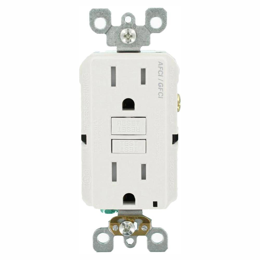 Leviton 15 Amp 125-Volt Duplex Self-Test SmartlockPro Tamper Resistant ...
