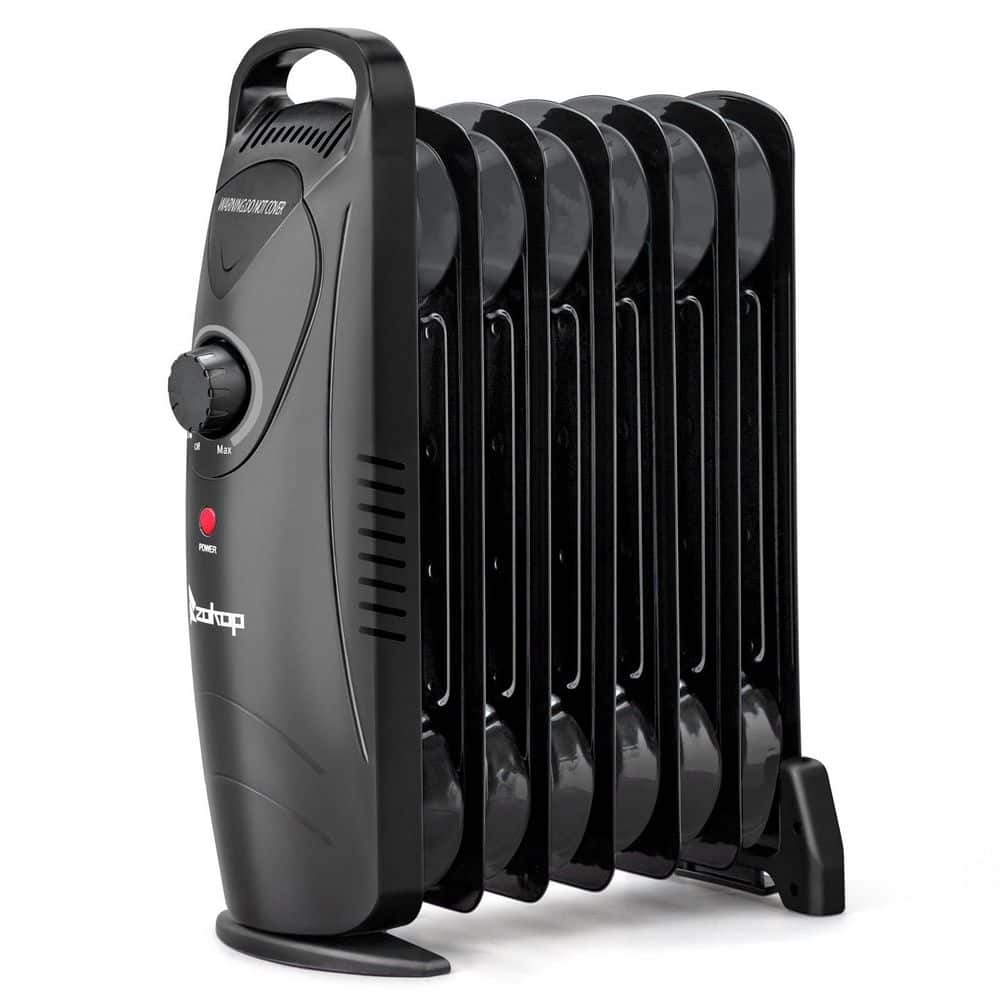 Karl home 600-Watt Black Indoor Electric Oil-Filled Radiator Space ...