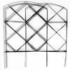 Vigoro 18 in. H x 17.5 in. W Lattice Black Folding Metal Garden Fence ...