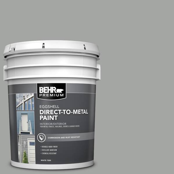 BEHR PREMIUM 5 gal. #PPU25-04 Sharkskin Suit Eggshell Direct to Metal ...