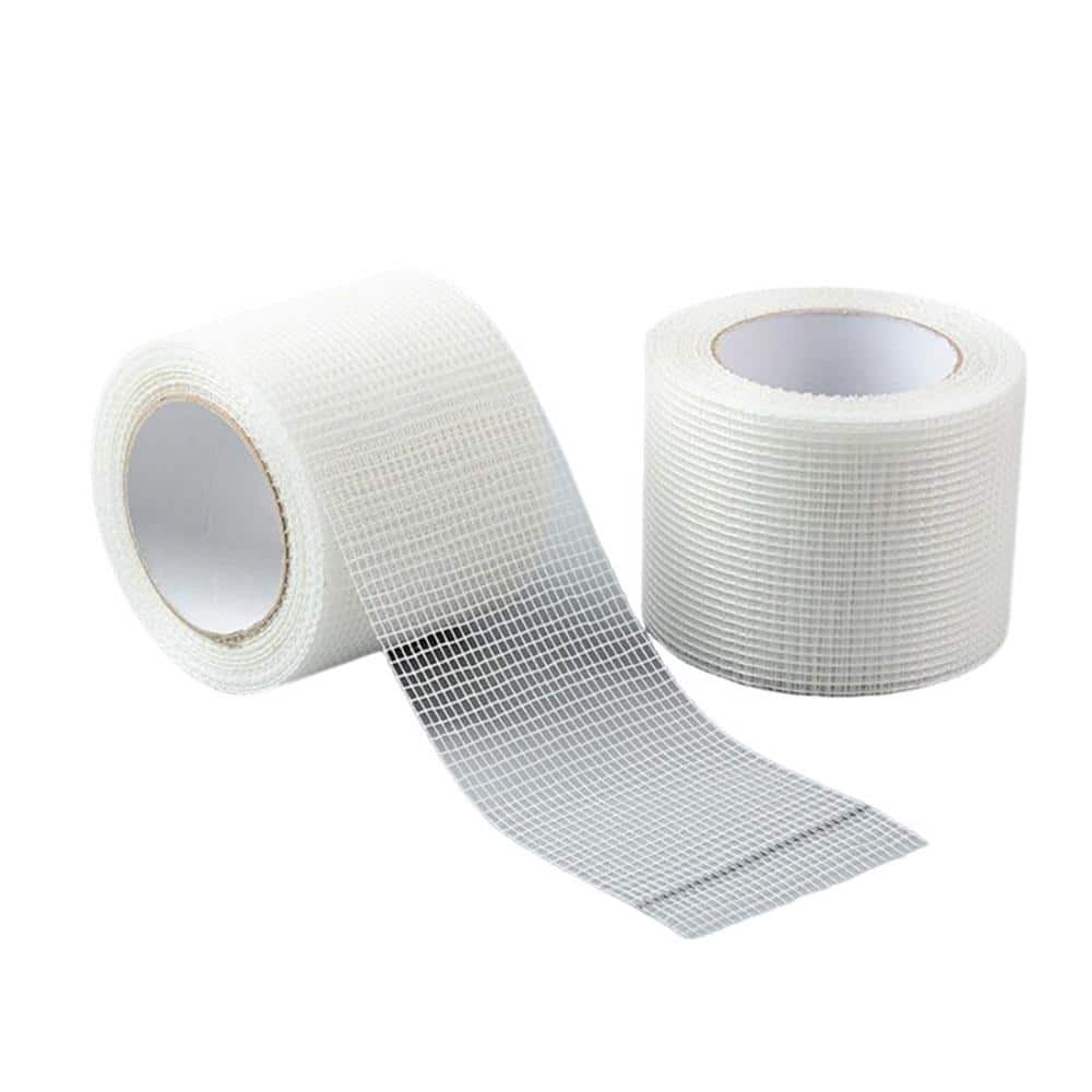 Wellco 4 in. x 328 ft. Self-Adhesive Fiberglass Mesh Drywall Joint Tape ...