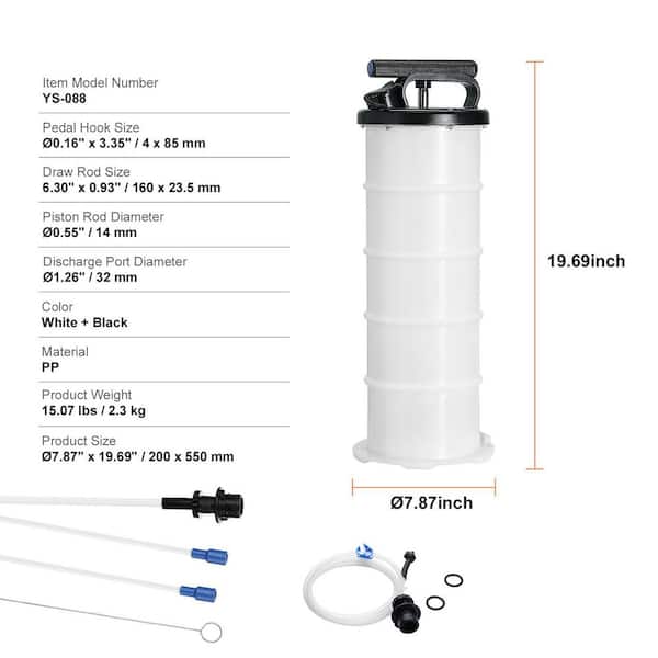 SKYSHALO Fluid Extractor, 1.74 gal. (6.5 Liters), Manual Hand-Operated ...