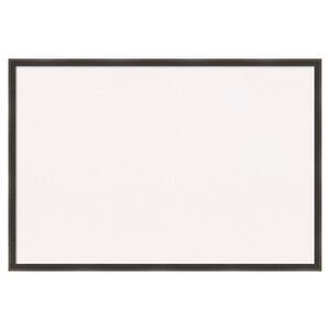 Amanti Art Woodgrain Stripe Mocha Wood White Corkboard 38 in. x 26 in ...