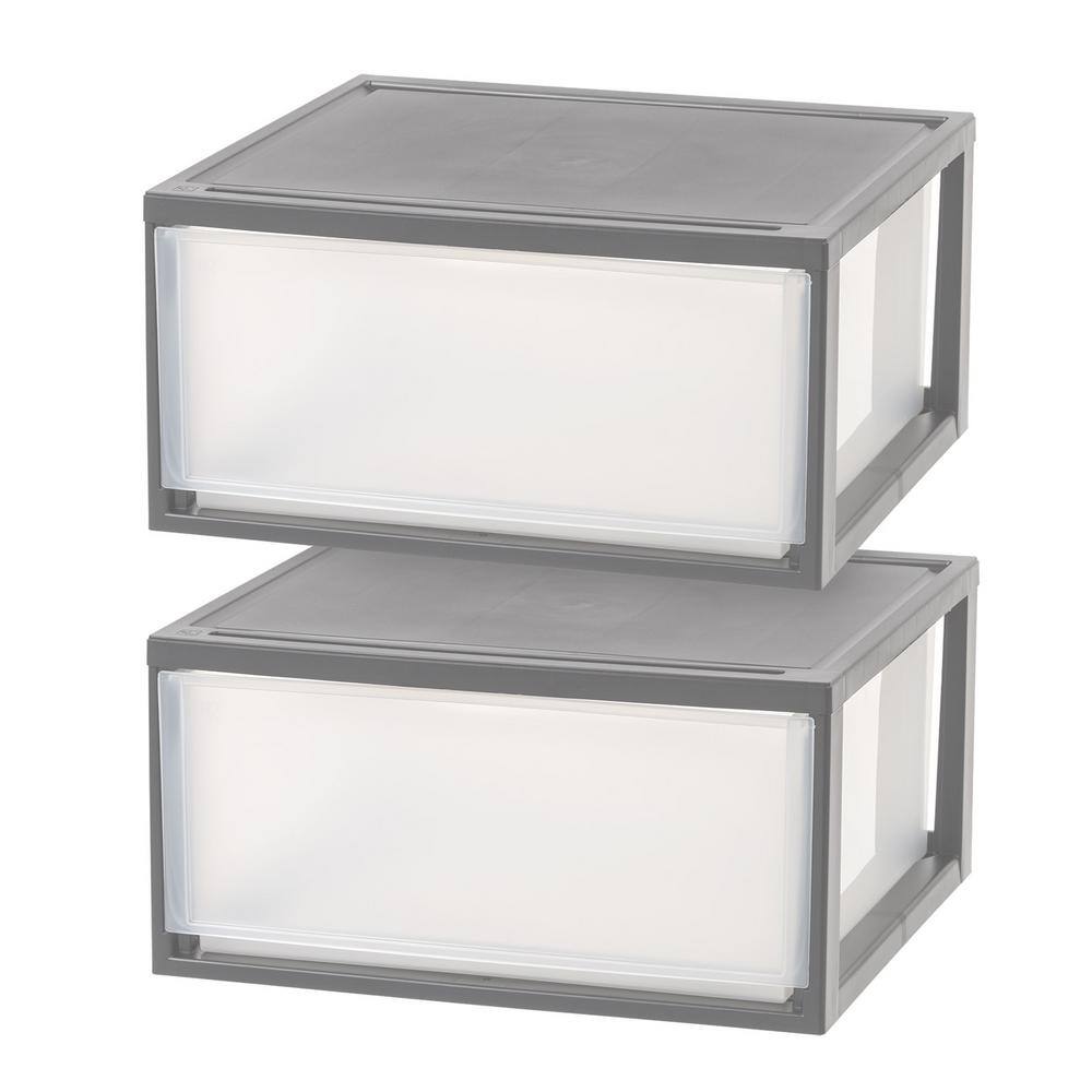 Reviews for IRIS Compact Clear Plastic Stacking Drawers (47 qt ...