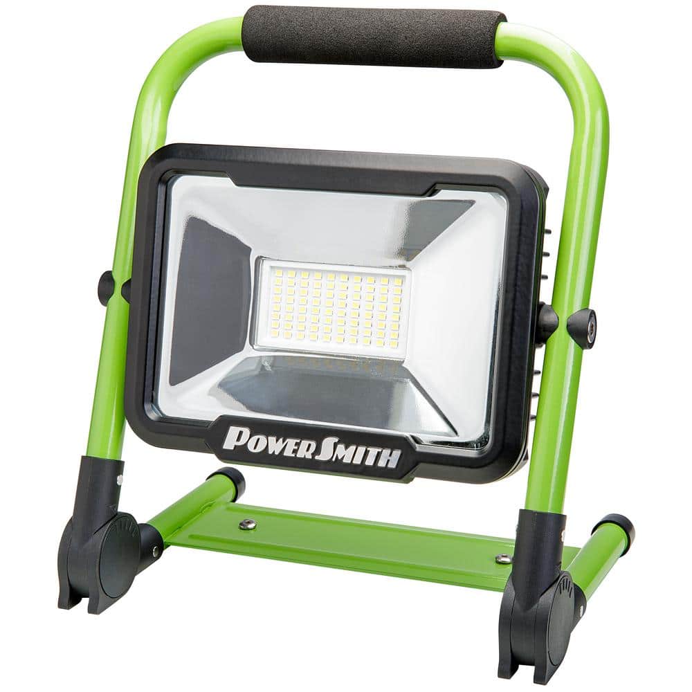 PowerSmith 3000 Lumens Rechargeable LED Work Light with Foldable ...