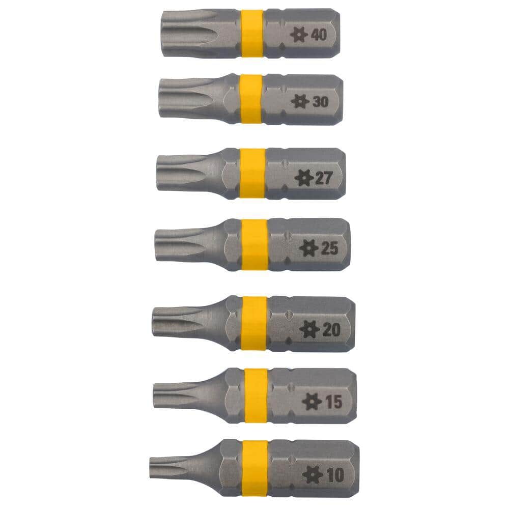DEWALT MAXFIT ULTRA 1 in. Torx Security Steel Screwdriving Bits (7-Pack ...